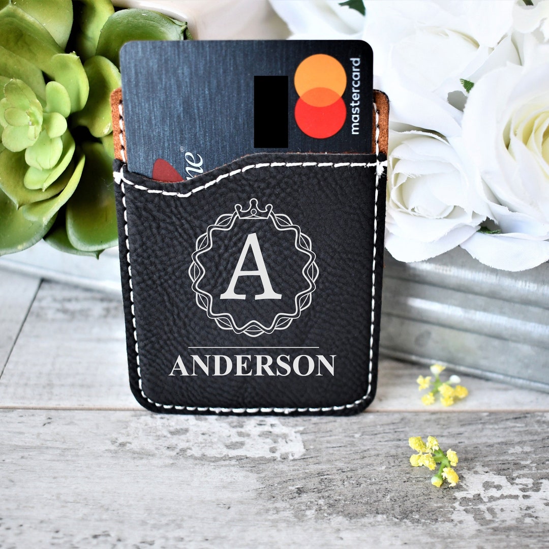 Leather Cell Phone Wallet | Phone ID Holder | Monogram Wallet | Last ...