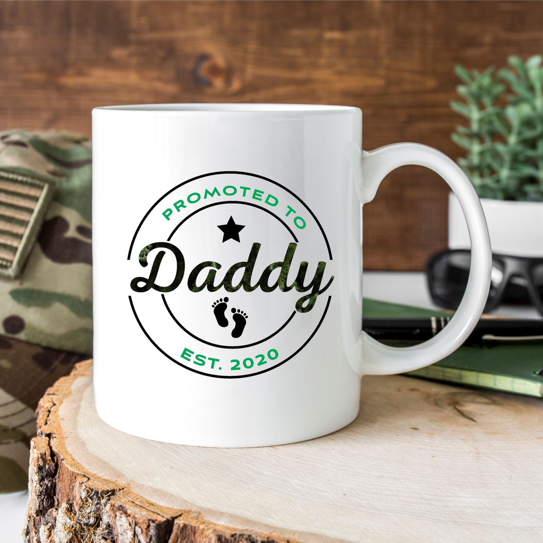 Promoted to Daddy Mug New Dad Mug Custom Dad Gift Personalized ...