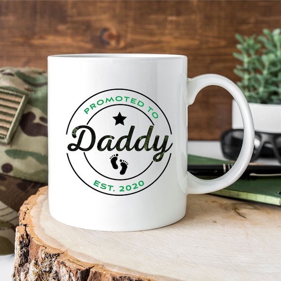 Promoted to Daddy Mug New Dad Mug Custom Dad Gift - Etsy
