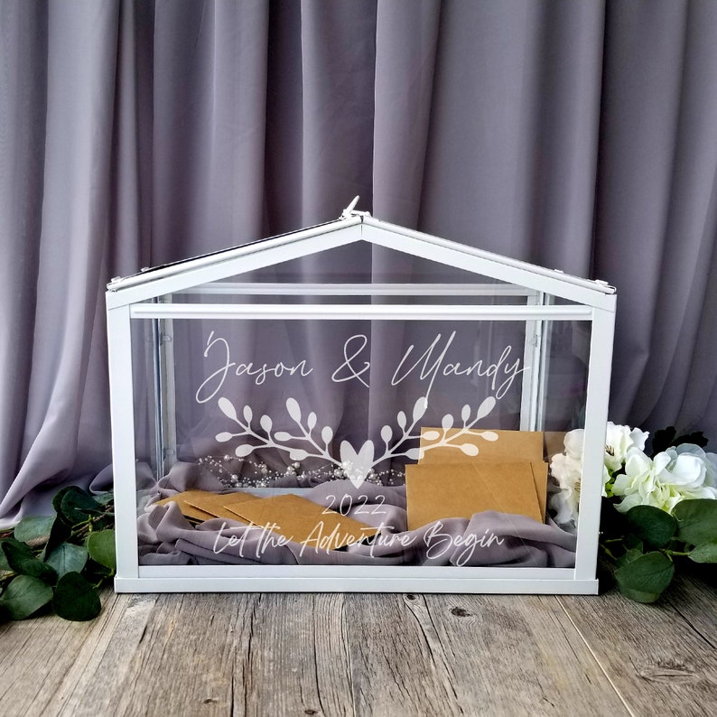 Wedding Card Box With Lock Personalized Card Holder - Etsy