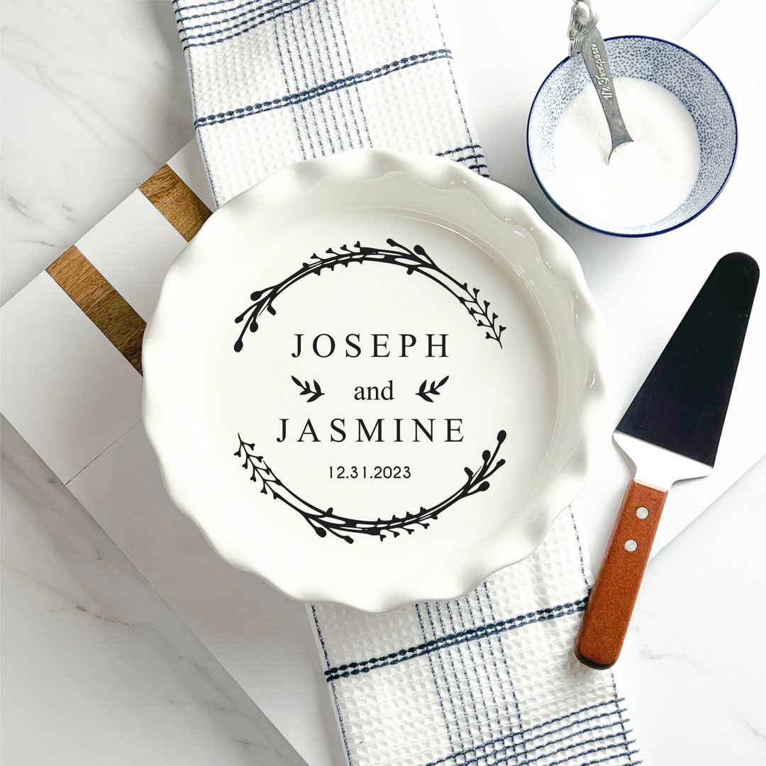 9 Inch Personalized Pie Plate | Wedding Gift for Couple | Laser ...
