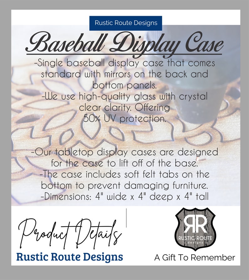 Engraved Glass Baseball Display Case | Personalized Sports Display Case ...