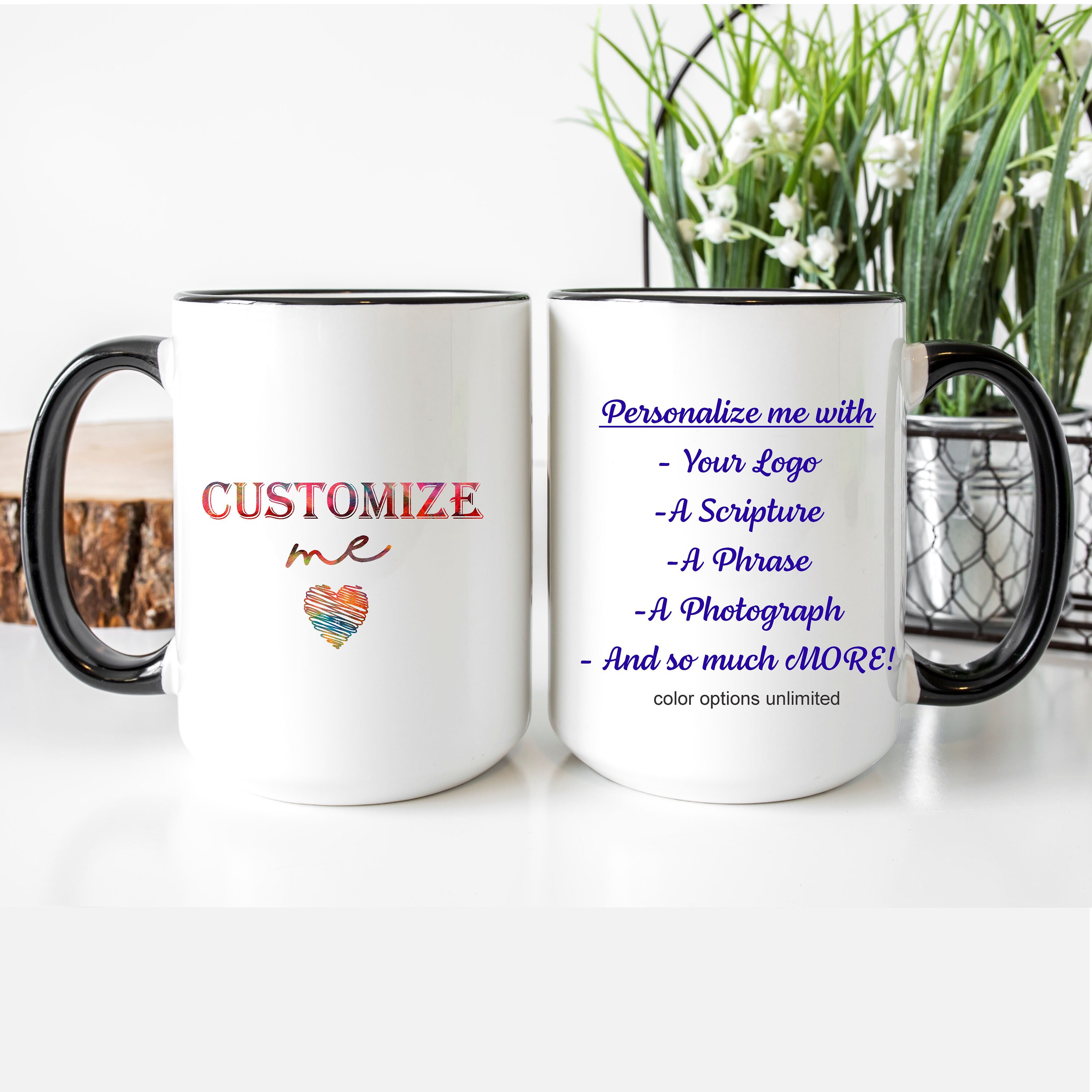 Personalized Ceramic Coffee Mug | Custom Engraved Photo Gift - Etsy
