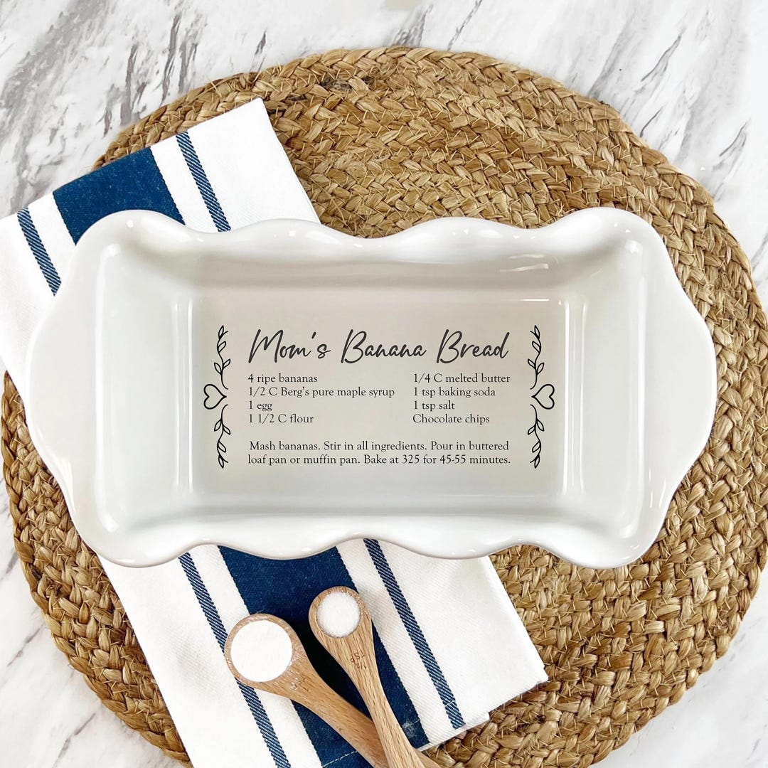 Engraved Bread Pan | Hand Written Recipe | Recipe Pan | Engraved Baking ...