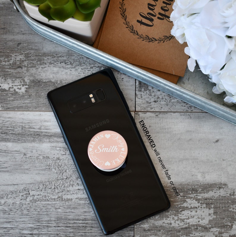 Custom Family Popsocket / Personalized Pop Socket / Engraved | Etsy
