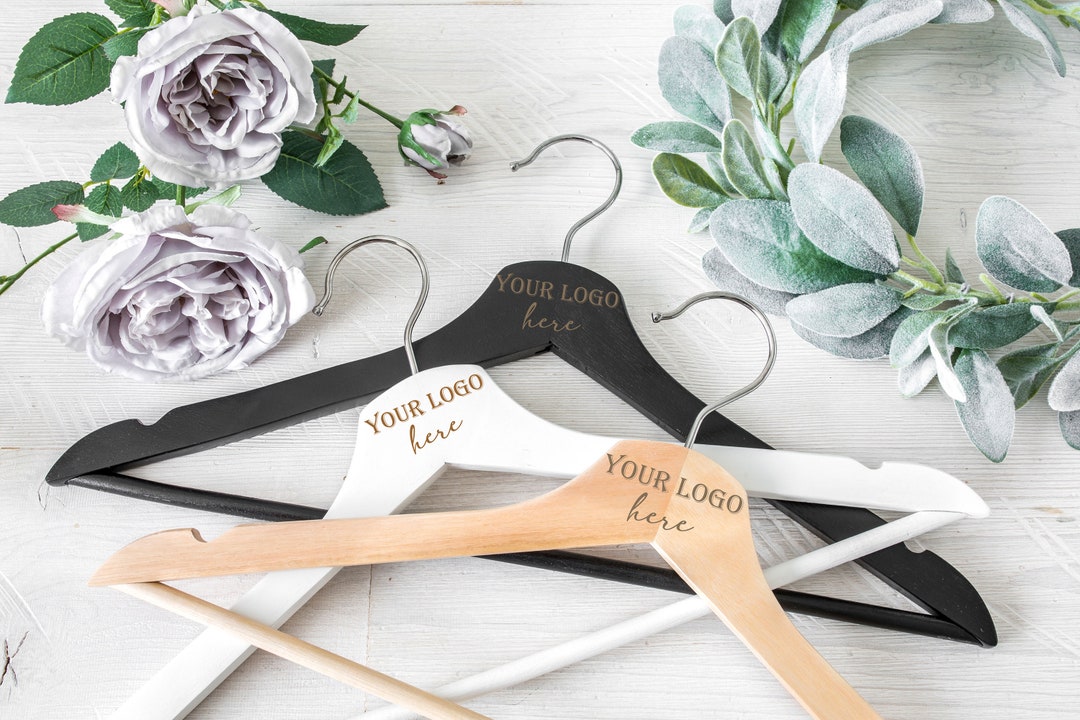 Personalized Wooden Hanger | Boutique Hangers Engraved Your Company ...