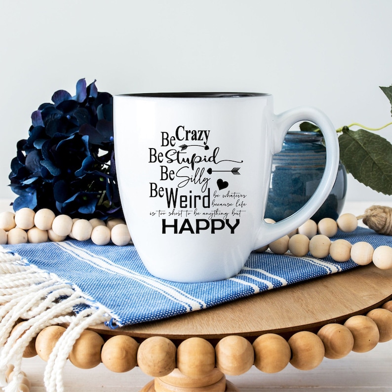 Coffee Mug Inspirational Mug Personalized Bistro Mug - Etsy