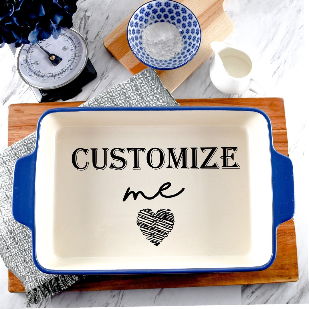 Personalized Classic Ceramic Dish Personalized Cookware Personalized ...