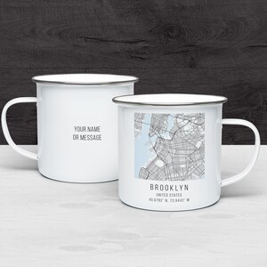 City Map Mug, Street Map Print, Your City, Your Town, Campfire Mug ...