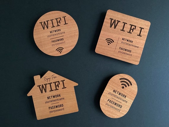 Custom Wooden Wifi Magnet Engraved Wifi Password Sign - Etsy
