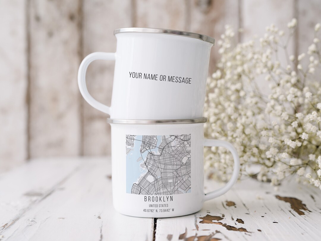 City Map Mug, Street Map Print, Your City, Your Town, Campfire Mug ...