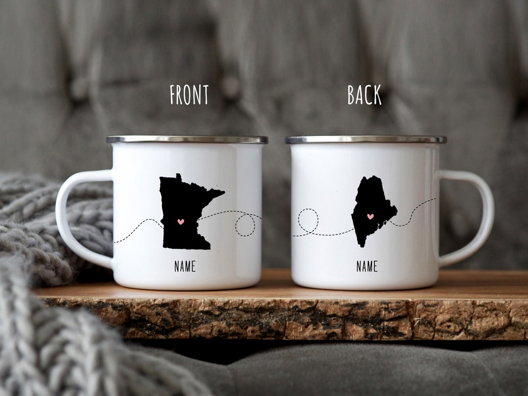 Long Distance Mug, Personalized State to State Mug, Besties Mug ...