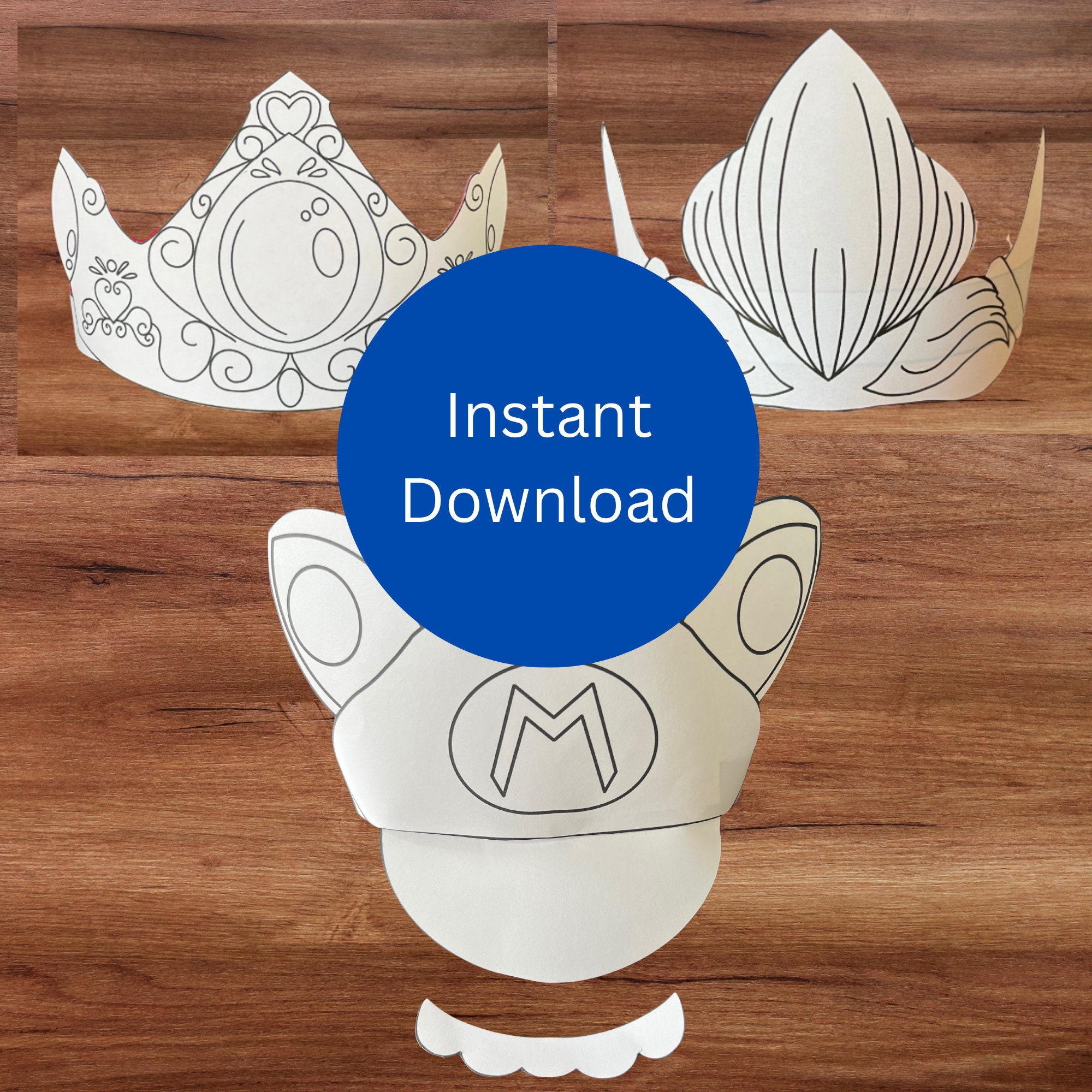 Super Mario Movie Crowns Instant Download Printable Activity - Etsy