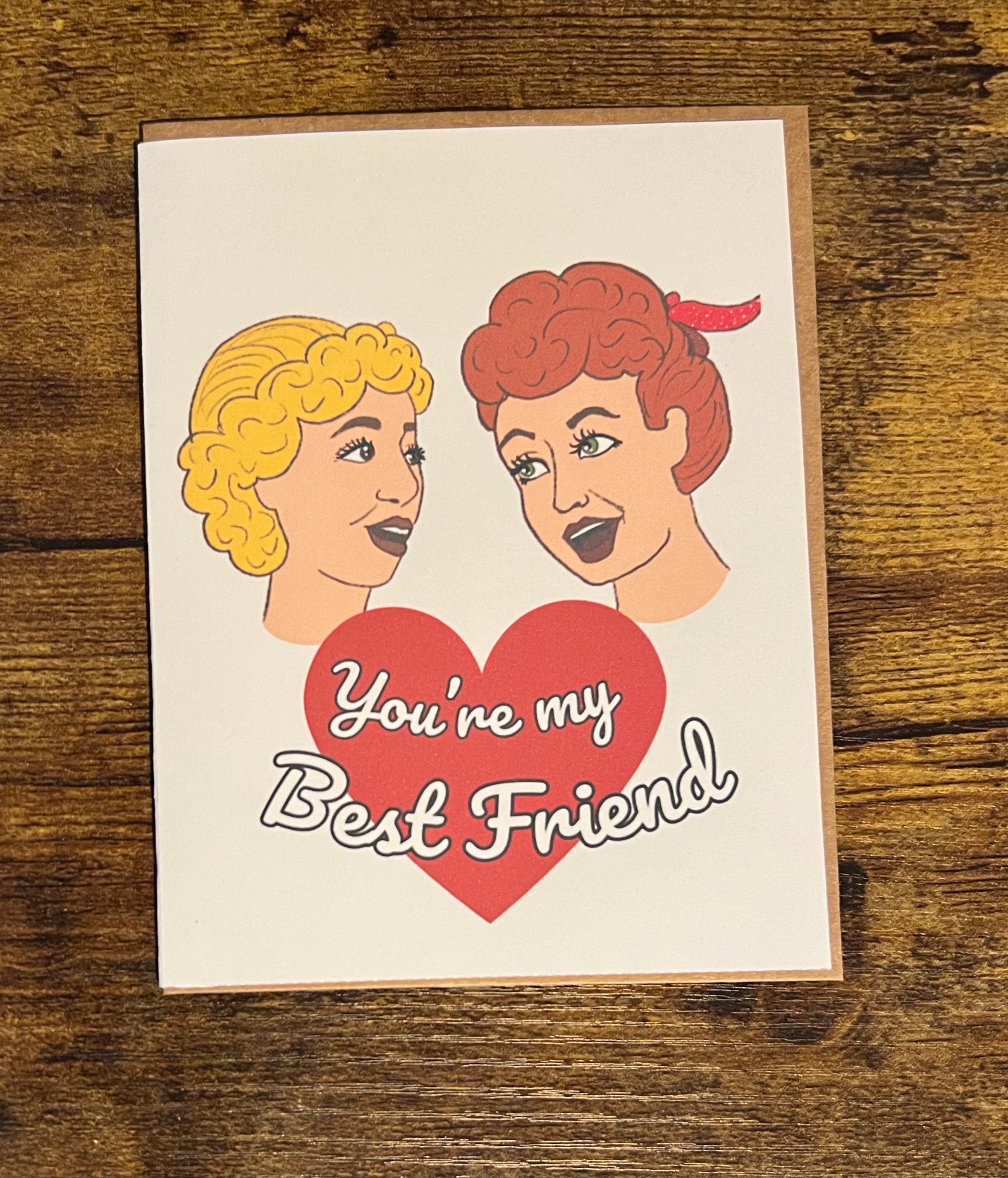 I Love Lucy Birthday Card and Envelope Instant Download Printable 5x7 ...