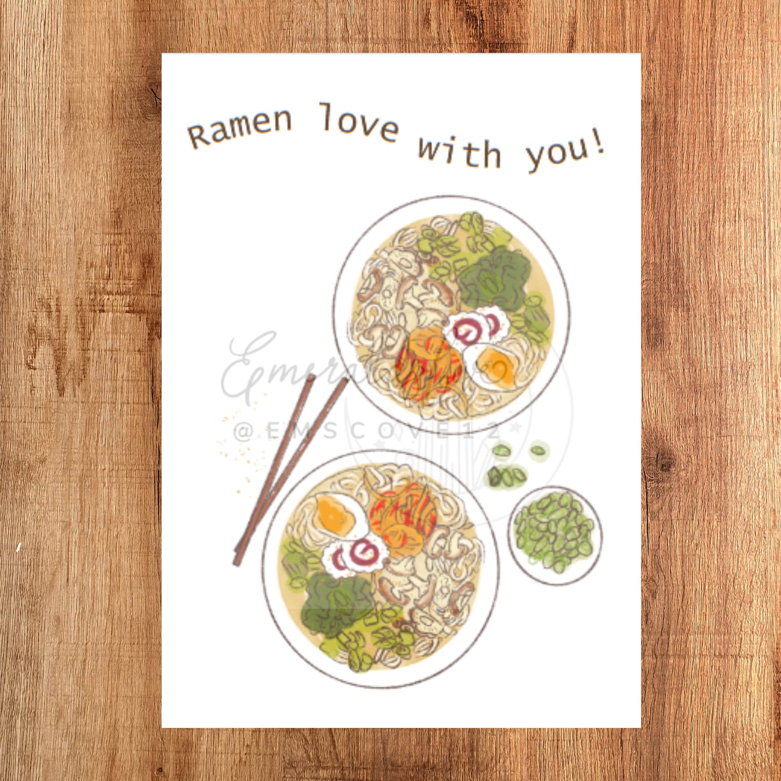 Anniversary Card Printable Ramen Birthday Card, Printable Birthday Card ...