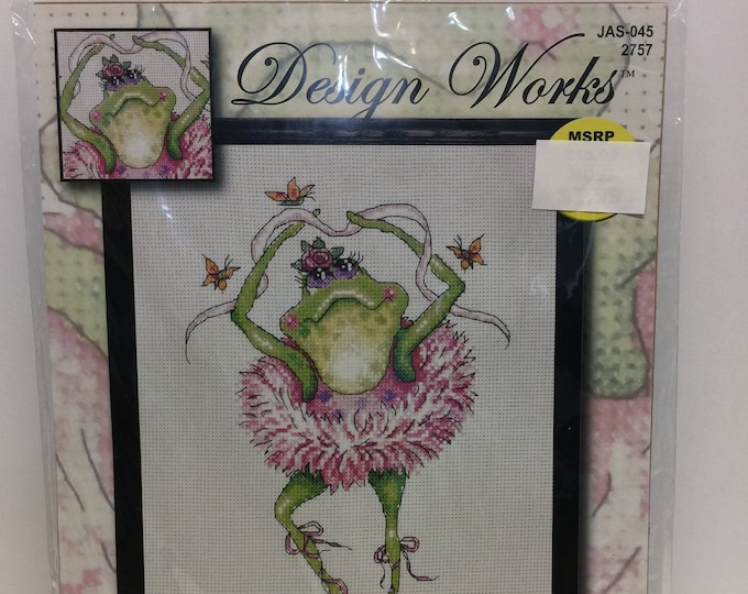 Design Works Crafts, Counted Cross Stitch Kit, Frog Dancer Picture Kit ...