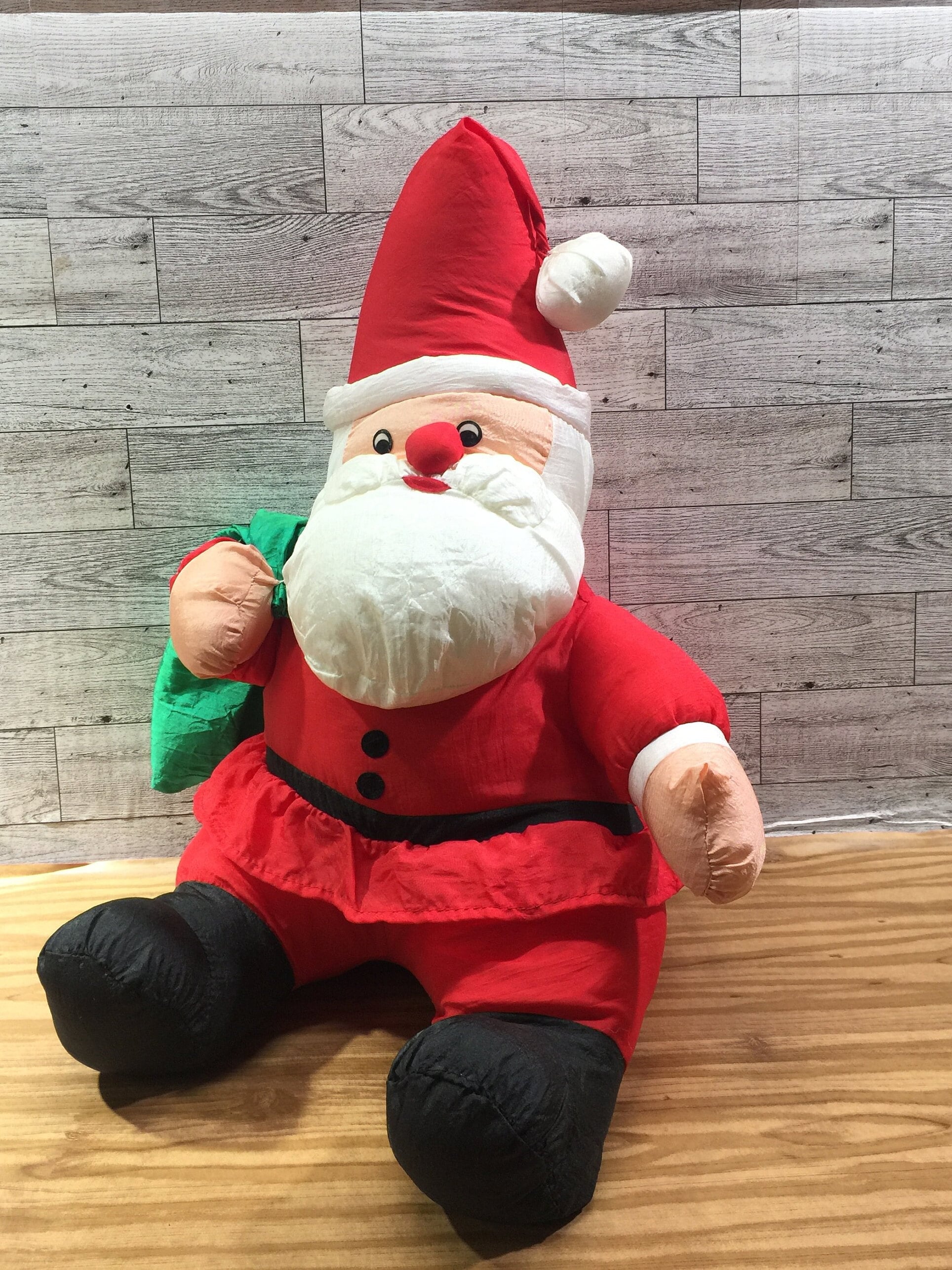 Vintage Nylon Stuffed Santa Claus Doll Collectible Toy or Christmas ...
