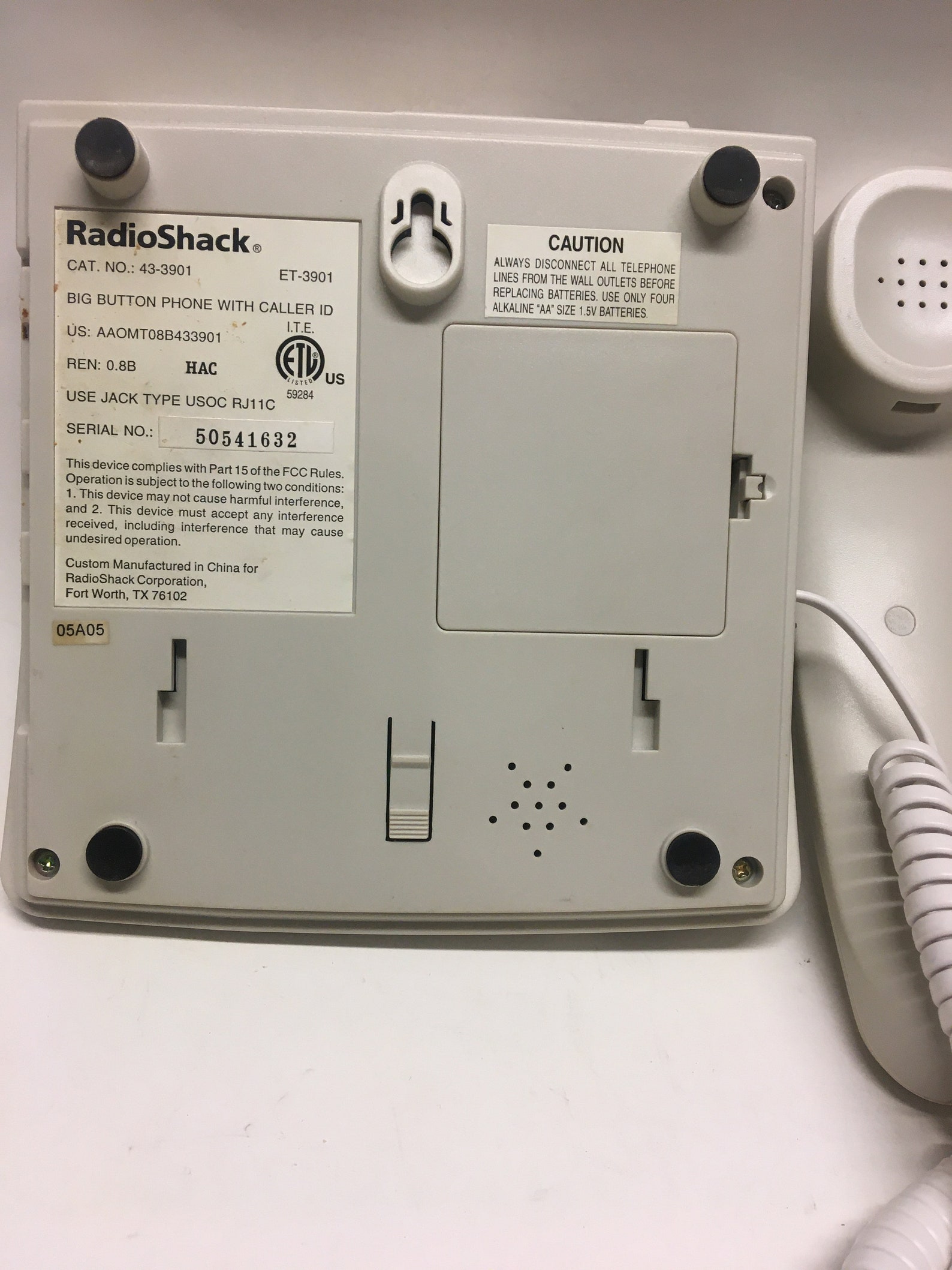 Vintage Landline Phone RADIO SHACK Large Number Phone Big - Etsy