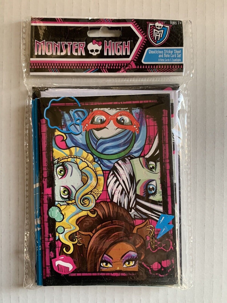 Monster High Sticker and Note Card Set, Mattel 2012, NIP - Etsy