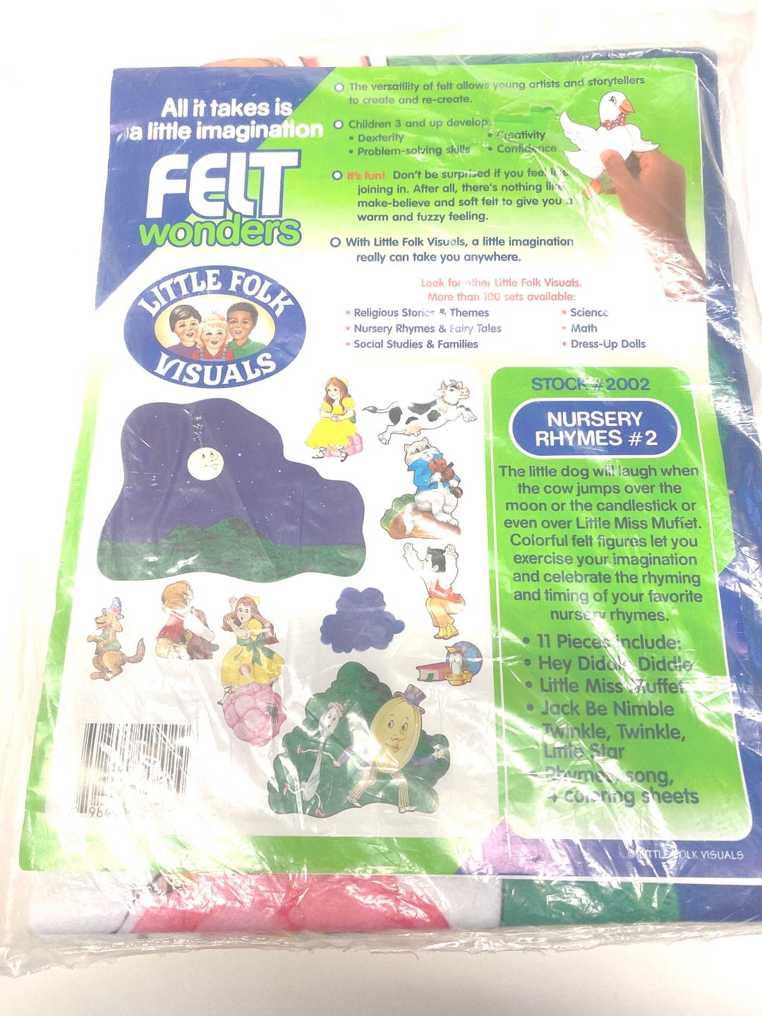 Vintage Little Folk Visuals Felt Board Set: Nursery Rhymes #2 NIP - Etsy