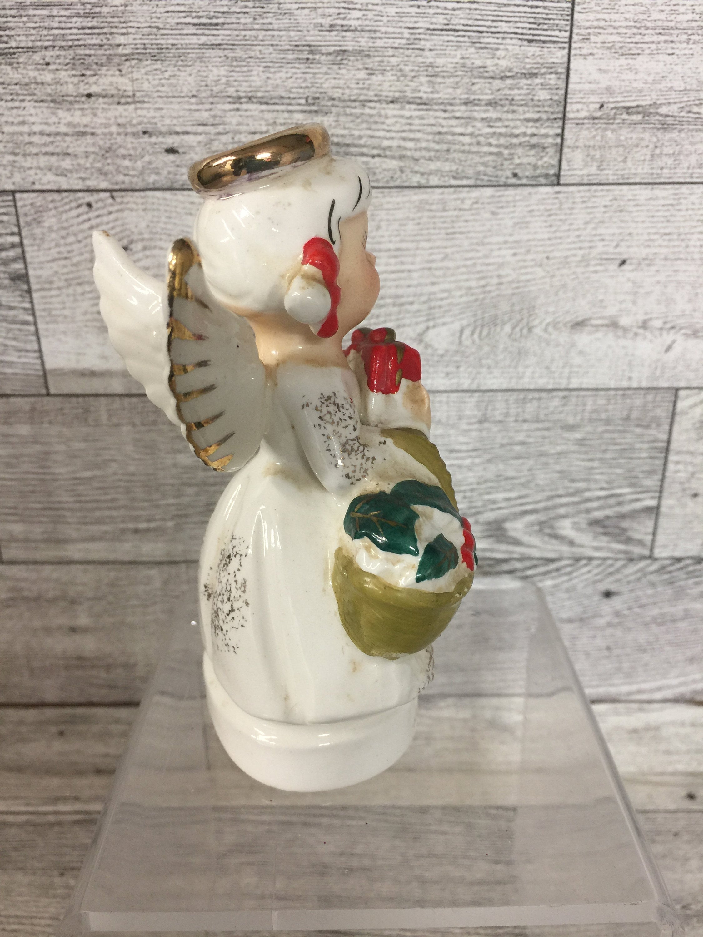 Vintage Lefton December Angel, Christmas Angel Figurine, Birthday Girl ...