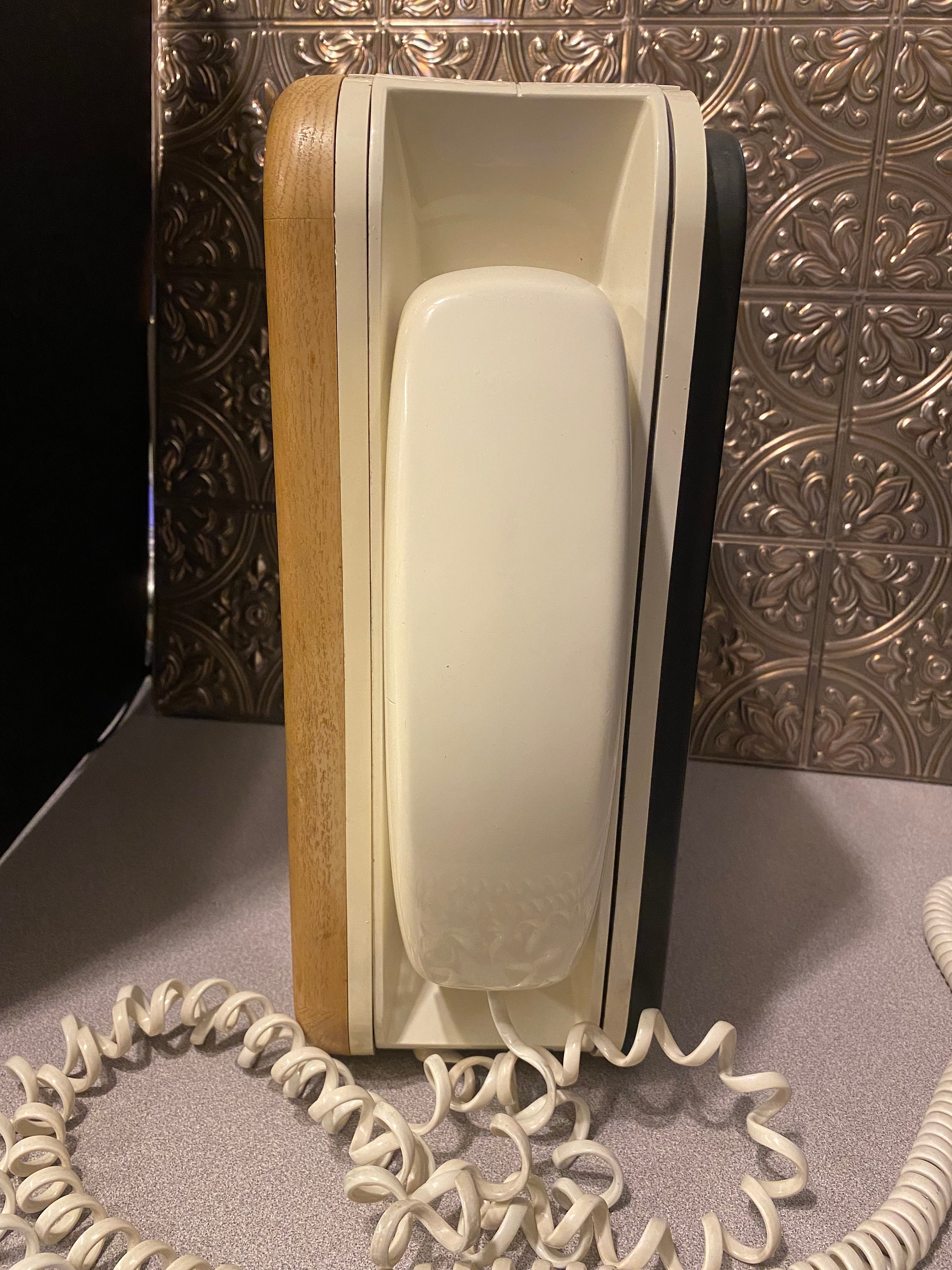 Vintage Noteworthy Western Electric Telephone, Push Button, Beige Wall ...