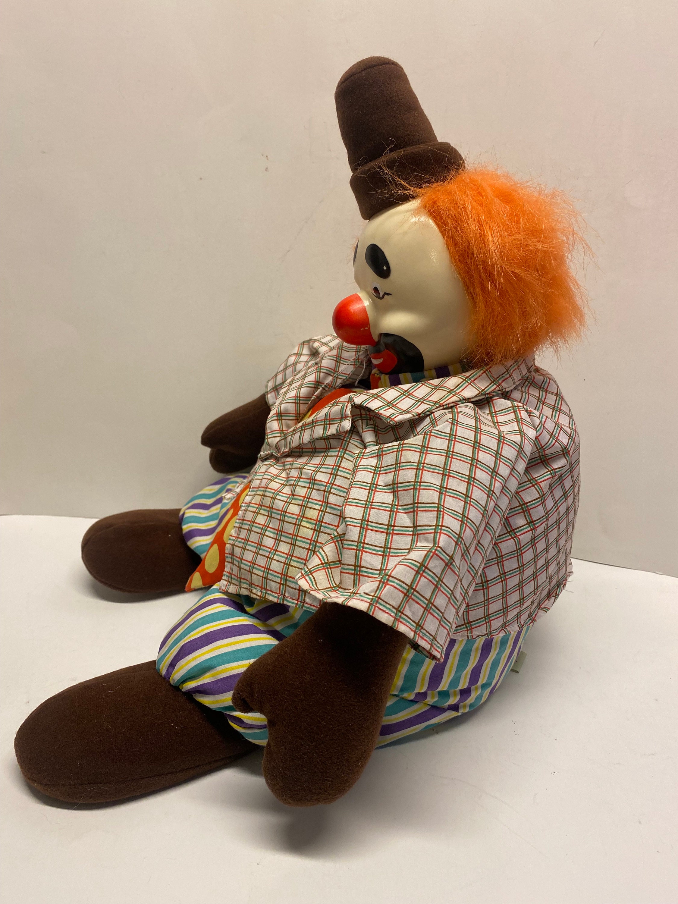 Vintage Clown, Plush Creations, Big Tie Clown, Clown Doll Plush ...