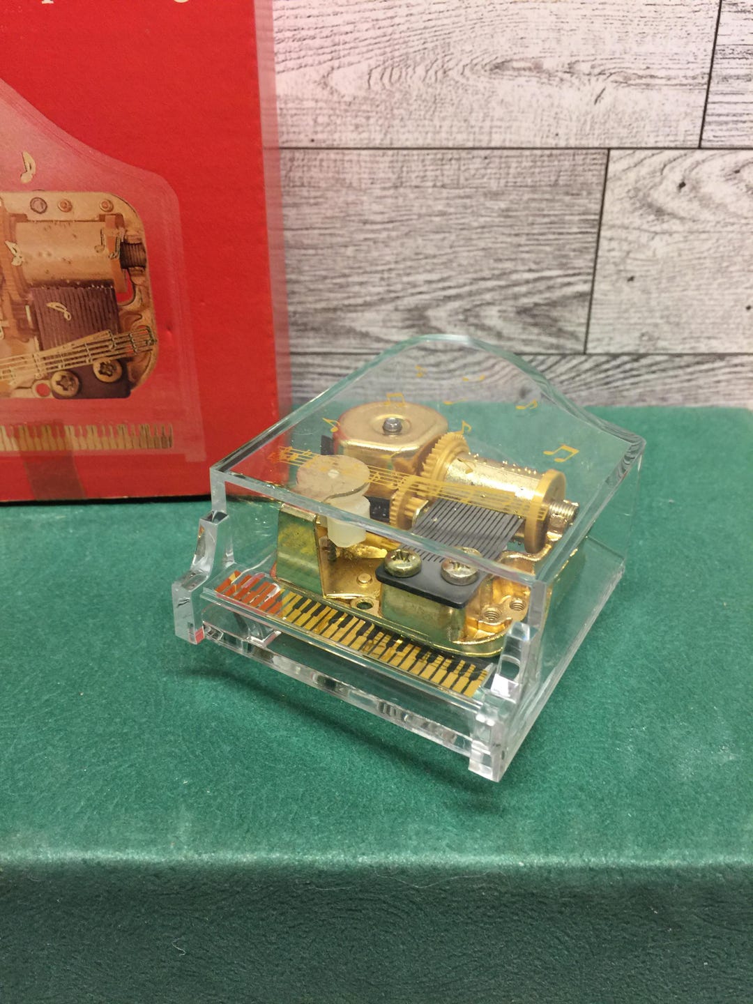 Vintage Musical Piano Paperweight Music Box, Plays Tune Memory Vintage ...