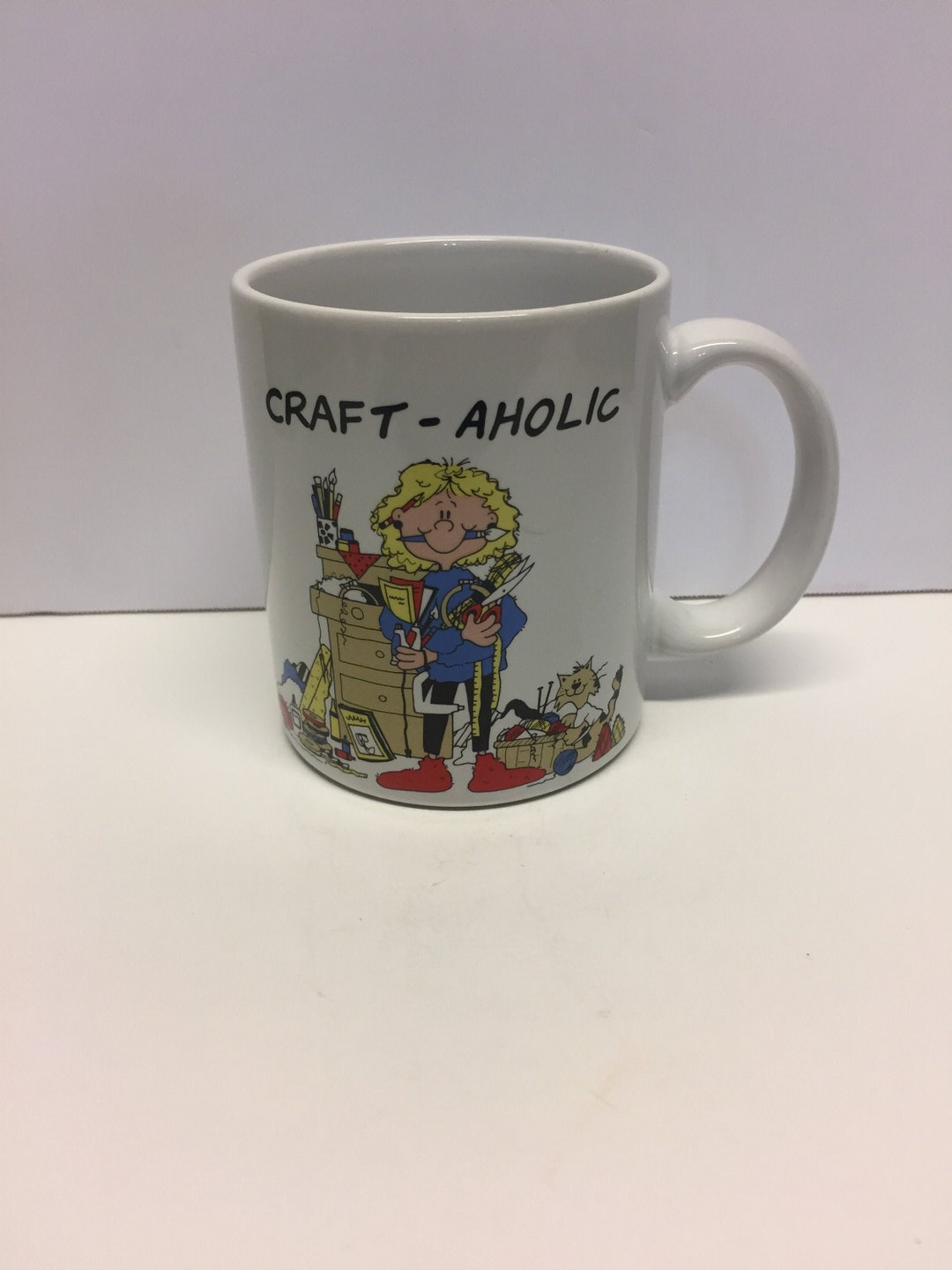 Mugs, Craft-aholic Coffee Mug, Crafter Vintage Ceramic Coffee Mug, TLC ...