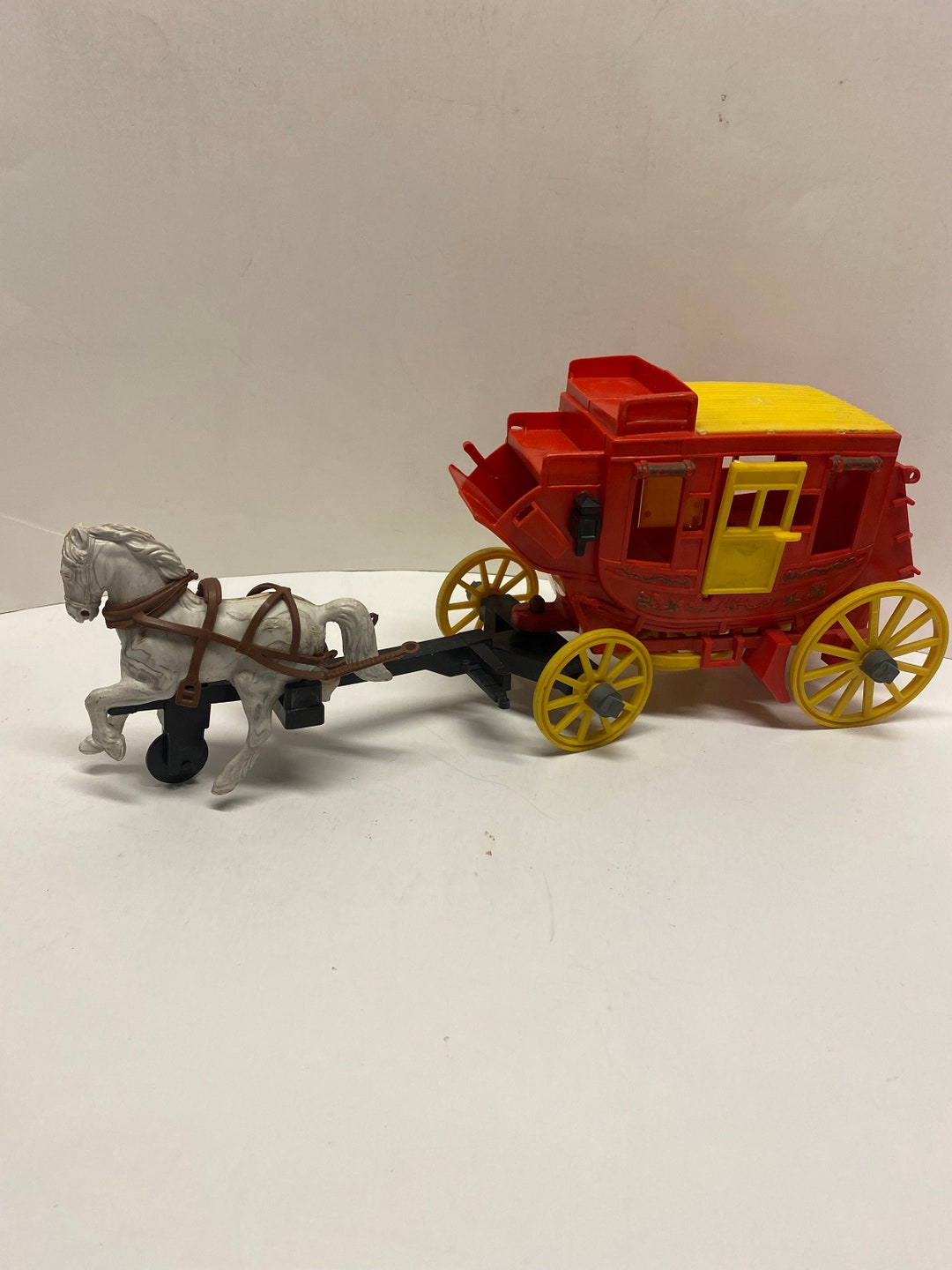 Vintage Ideal Western Stagecoach Toy, Fix-it Play Set, 1950s Stagecoach ...