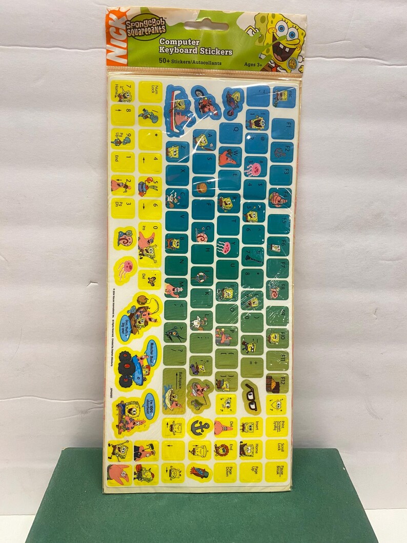 Vintage Spongebob Squarepants, Keyboard Computer Stickers, Nickelodeon ...