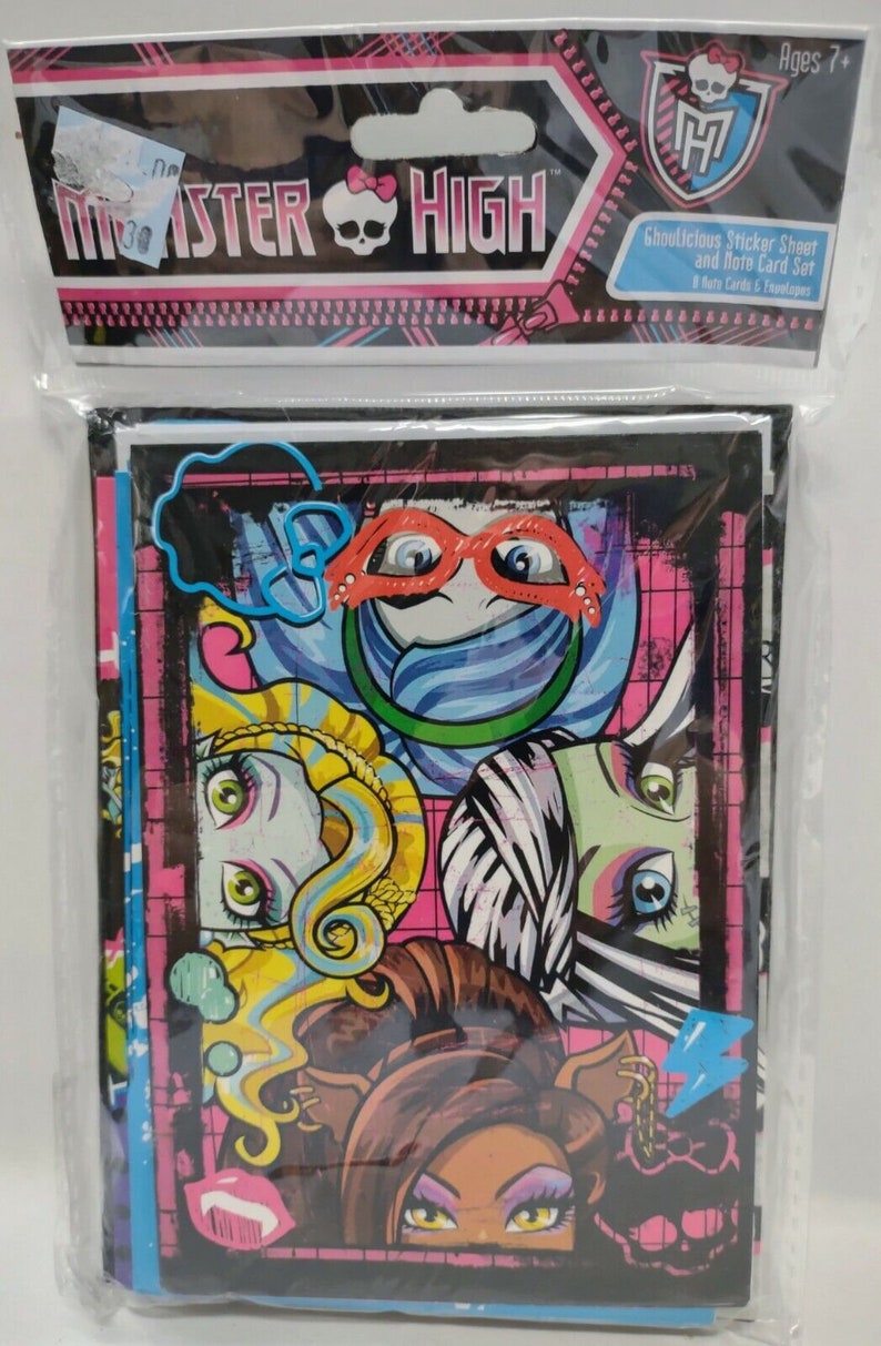 Monster High Sticker and Note Card Set, Mattel 2012, NIP - Etsy