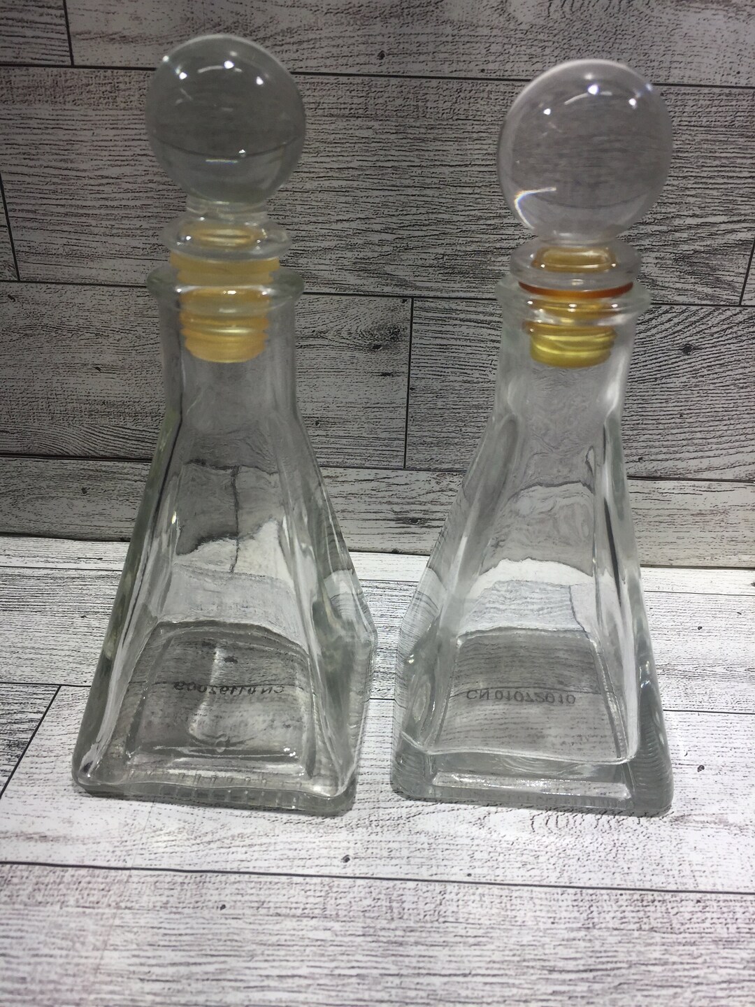 Vintage Perfume Glass Bottles, Set of 2, Refillable Perfume Bottles ...