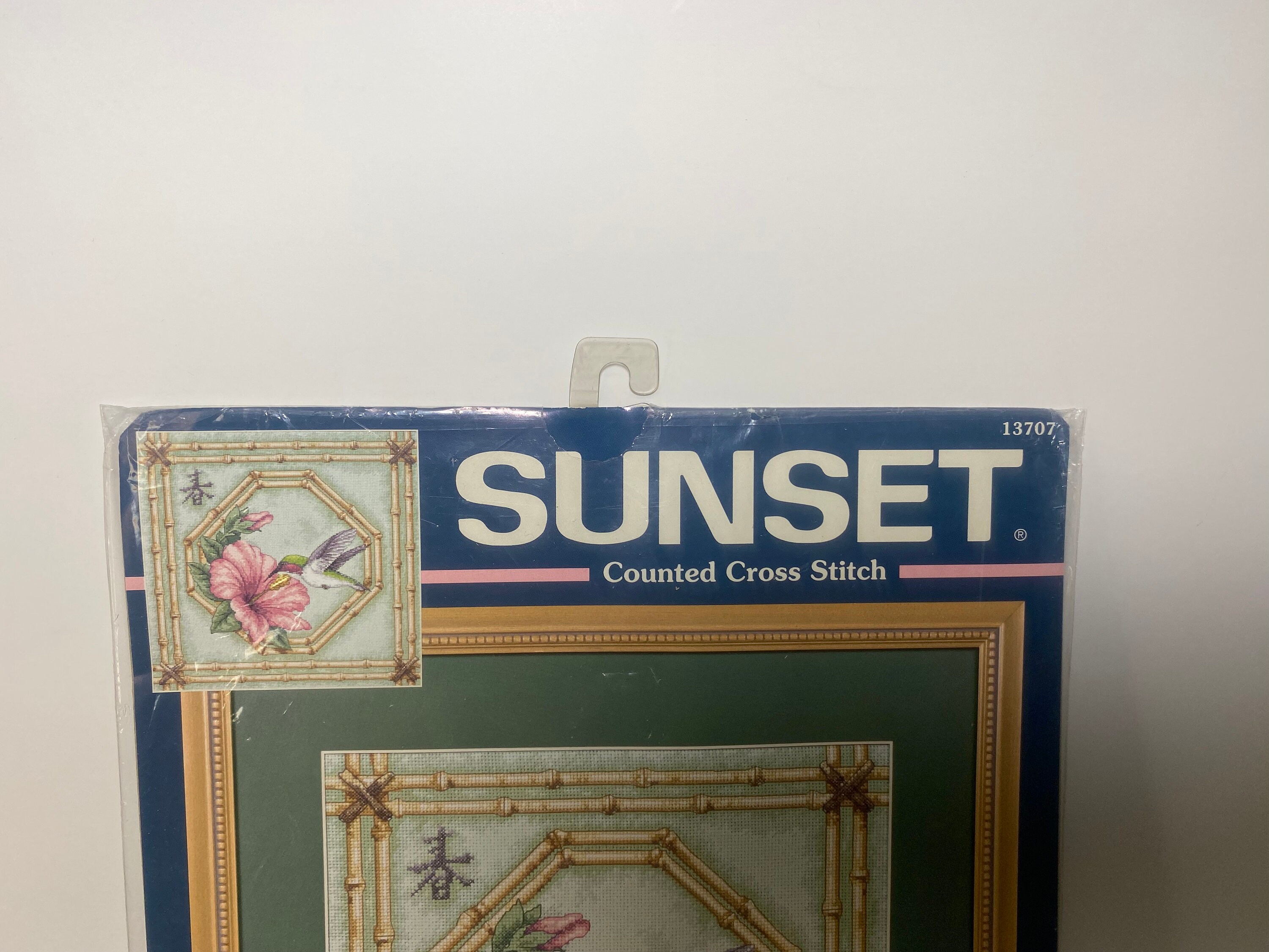 Vintage Sunset Dimensions Cross Stitch Kit, Hummingbird and Bamboo ...