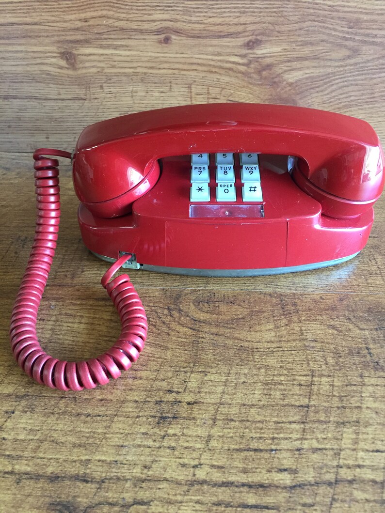 Vintage Red Princess Telephone Vintage Western Electric - Etsy