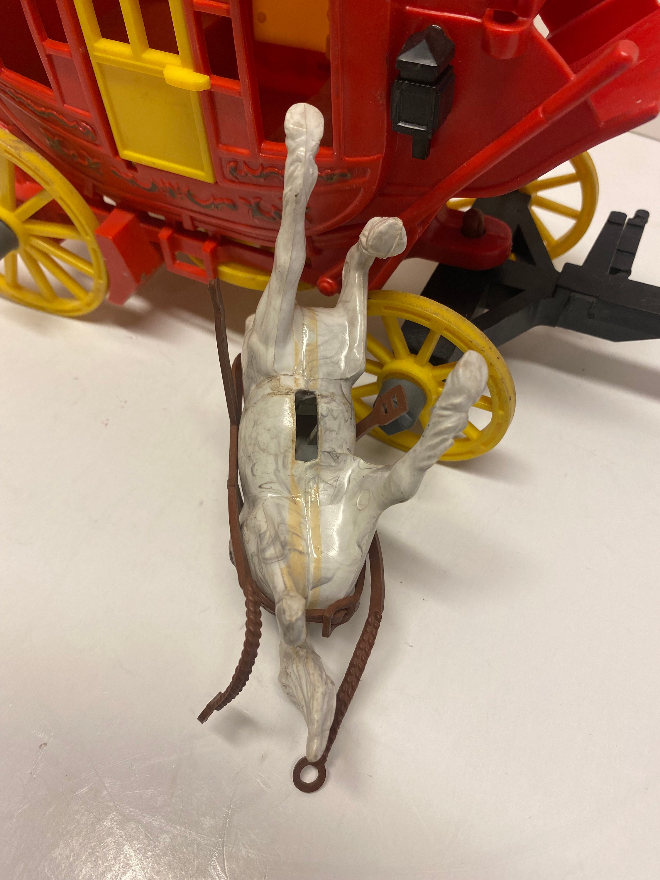 Vintage Ideal Western Stagecoach Toy, Fix-it Play Set, 1950s Stagecoach ...