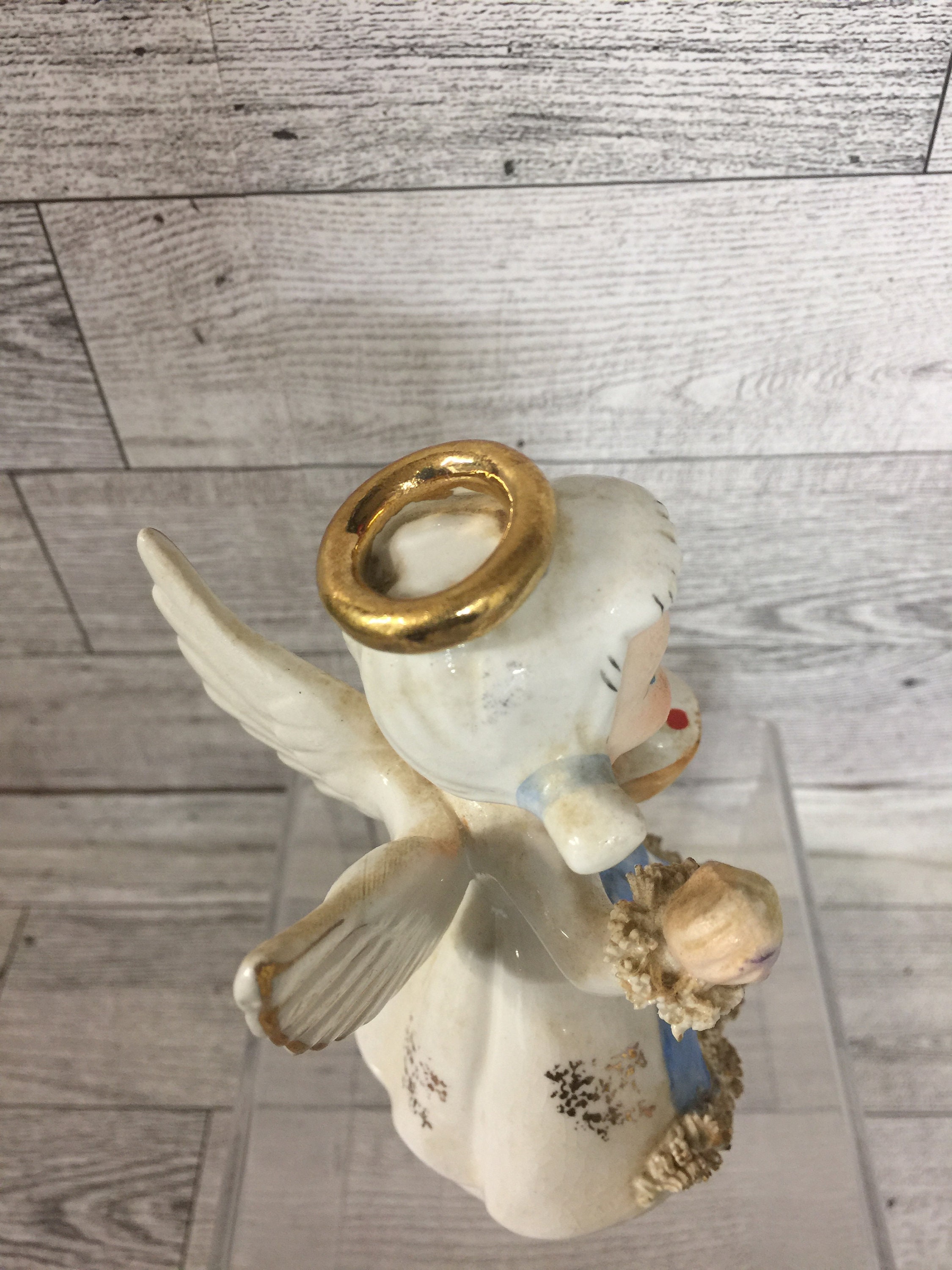 Vintage Lefton April Angel, Easter Figurine, Birthday Girl, Easter ...