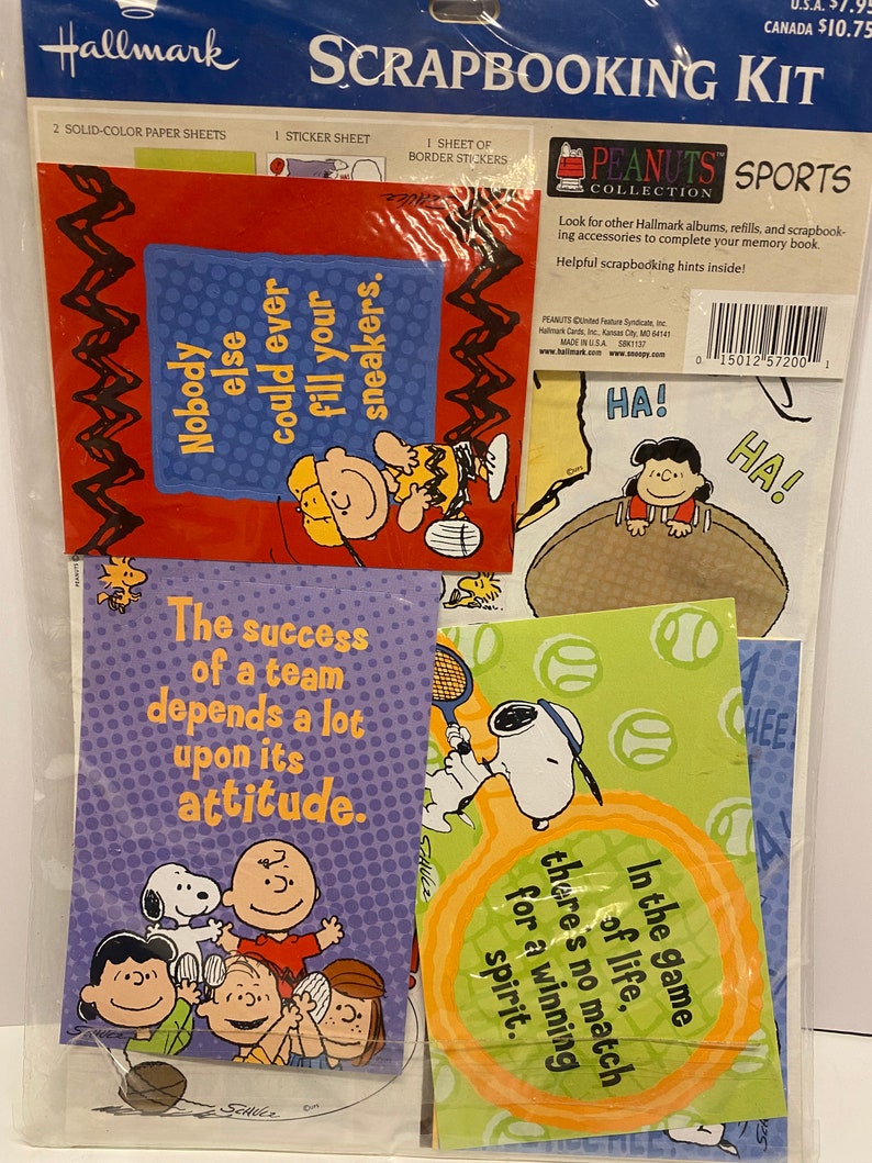 Vintage Hallmark Scrapbooking Kit, Snoopy Peanuts, Scrapbooking Kit ...
