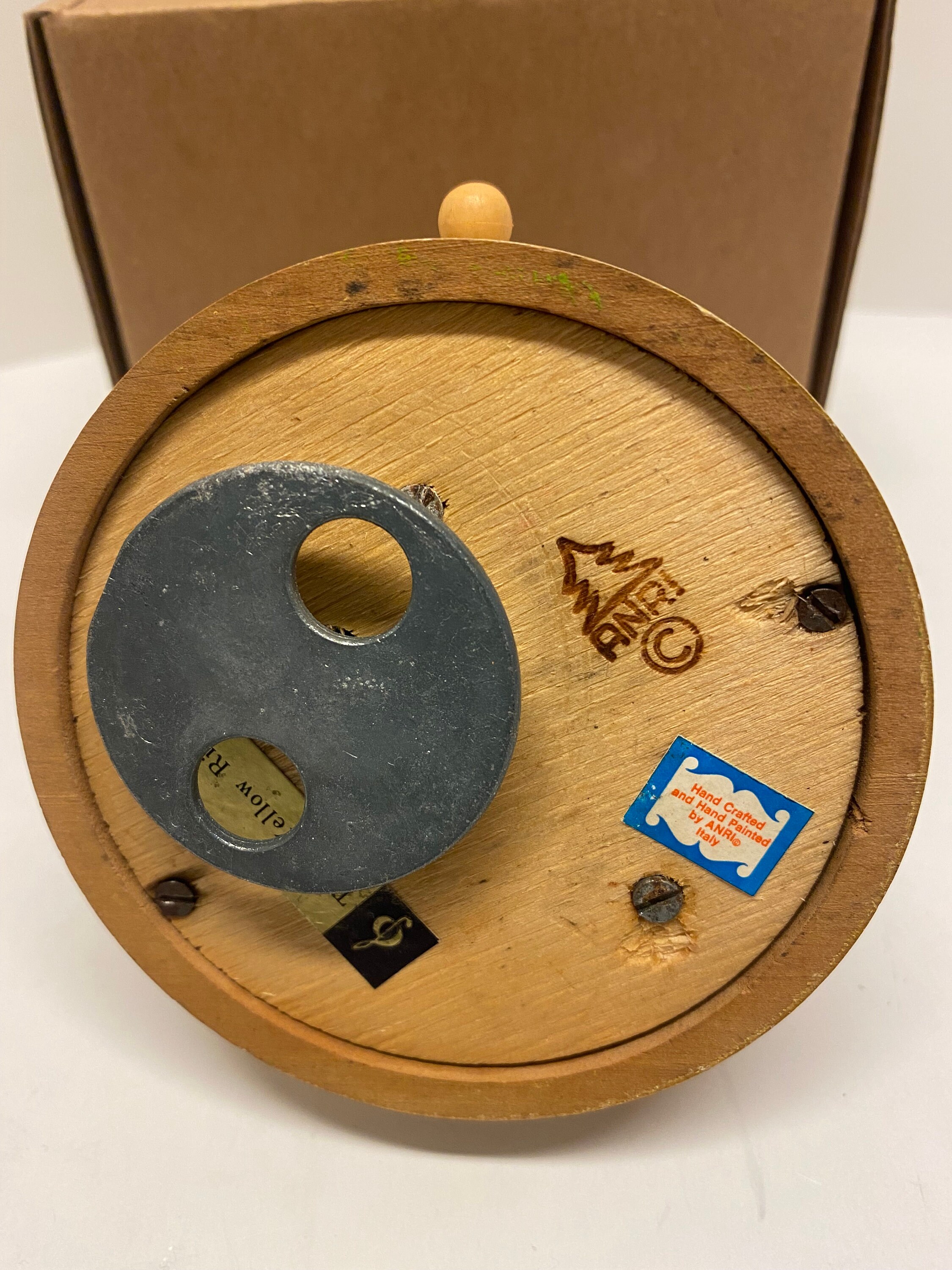 Vintage Anri Music Box, Girl and Bird, Made in Italy, Wooden Hand ...