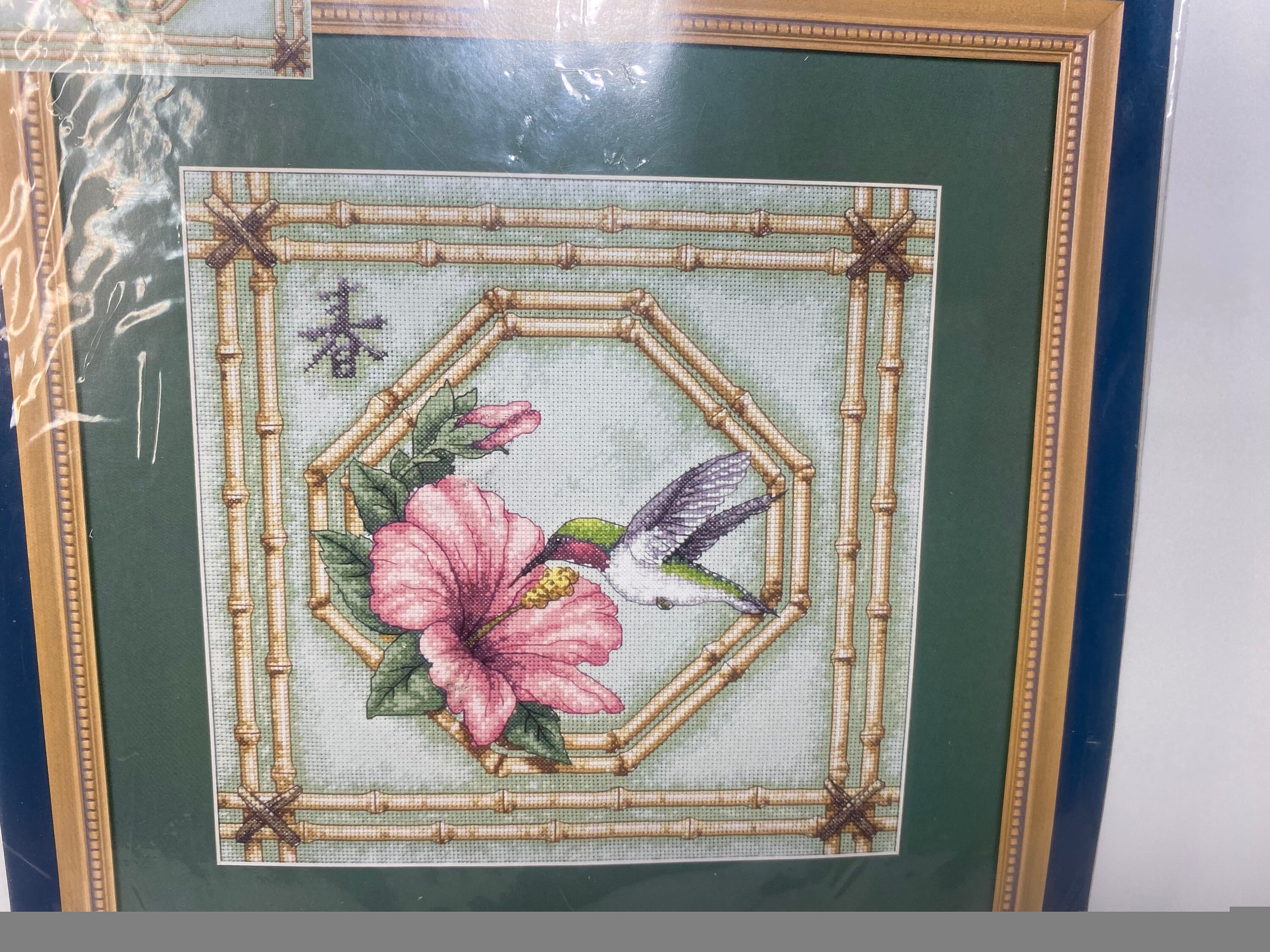 Vintage Sunset Dimensions Cross Stitch Kit, Hummingbird and Bamboo ...