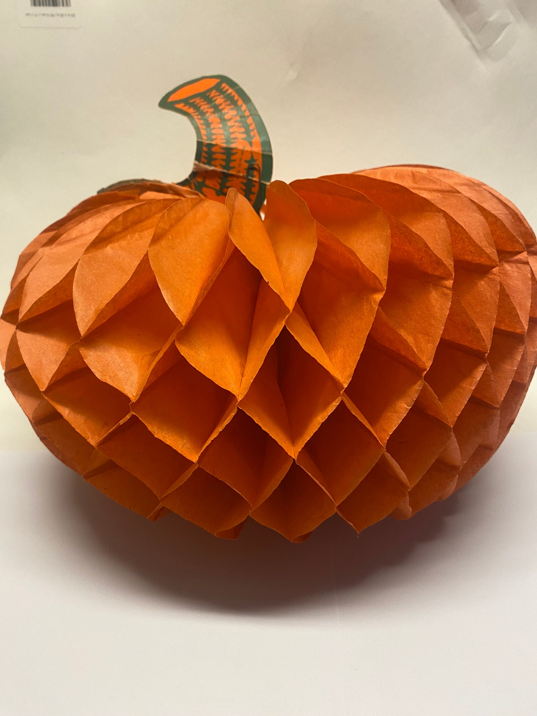 Vintage Halloween Pumpkin Die Cut Paper, Honeycomb Pumpkin, Halloween ...