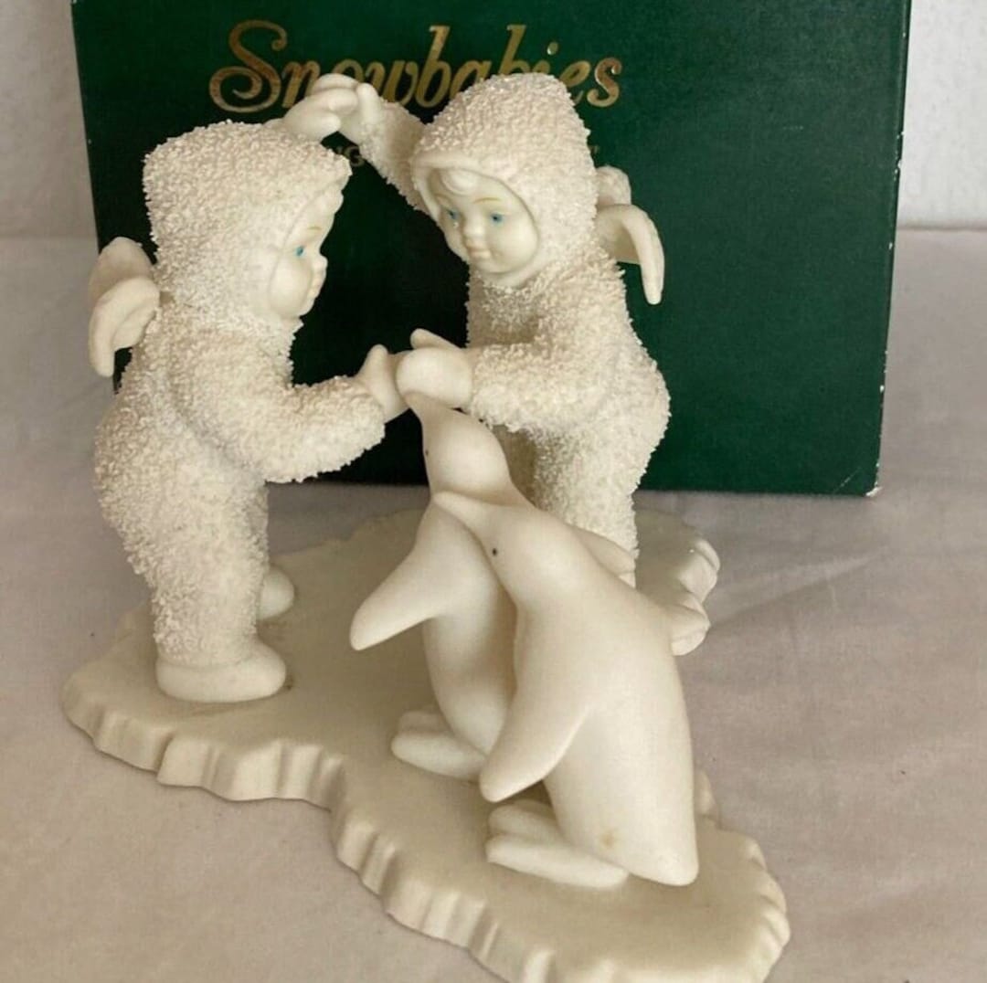 Vintage Department 56, Snowbabies Playing Games is Fun With Penguins ...