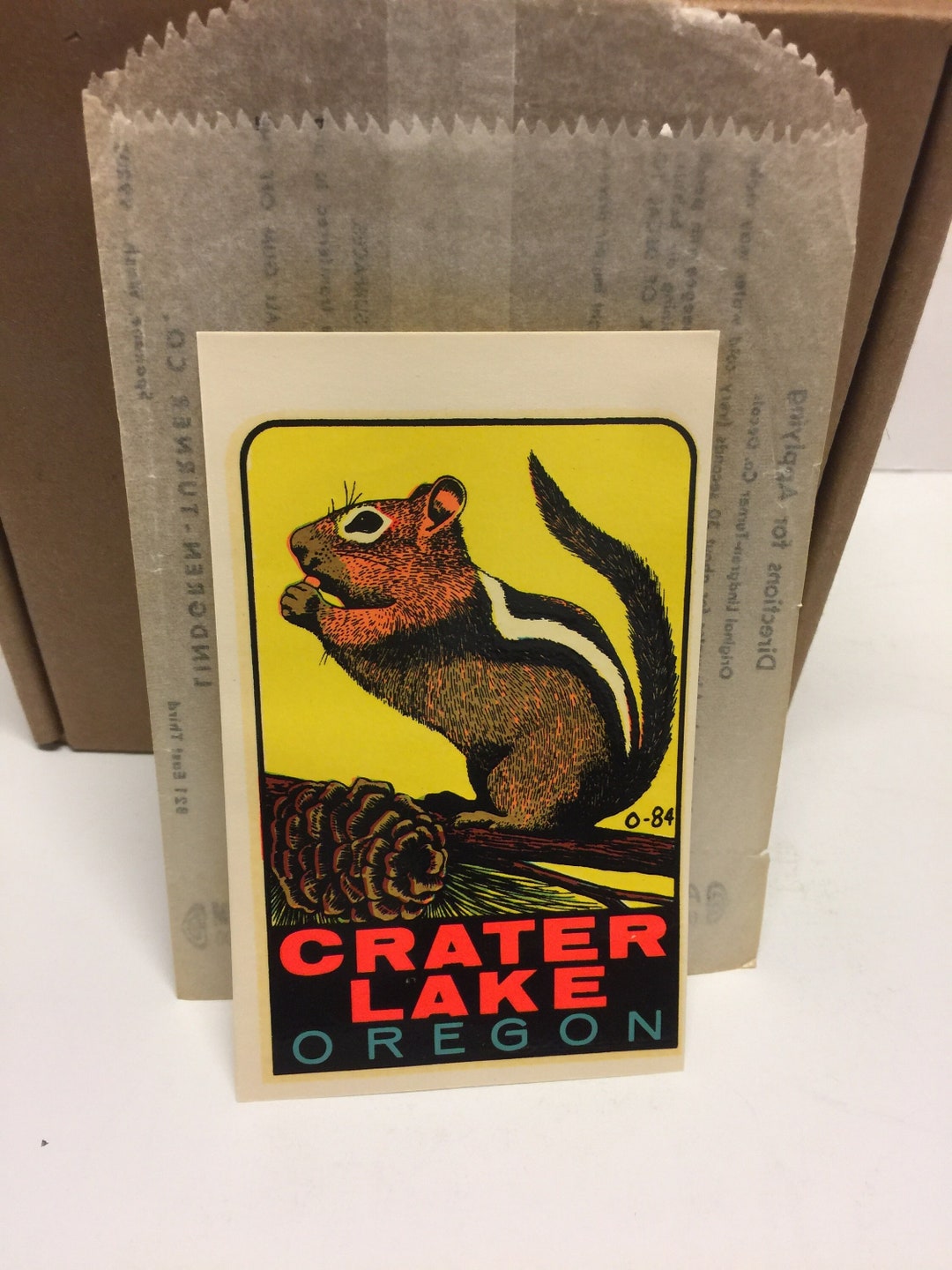 Vintage Lindgren-turner Co. Decals, State of Oregon, Crater Lake ...