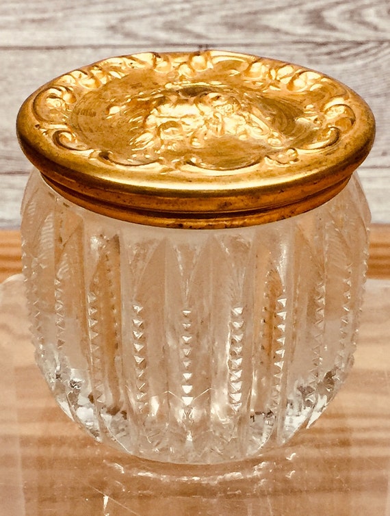 Vintage Antique Powder Jar, Christmas Gift, Vintage V… - Gem