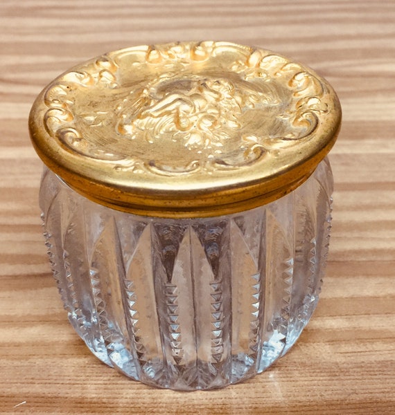 Vintage Antique Powder Jar, Christmas Gift, Vintage V… - Gem