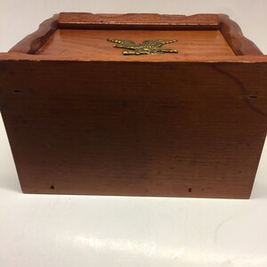 Vintage Wooden Recipe Box, Vintage Recipe Box, Wall Hanging, Americana ...