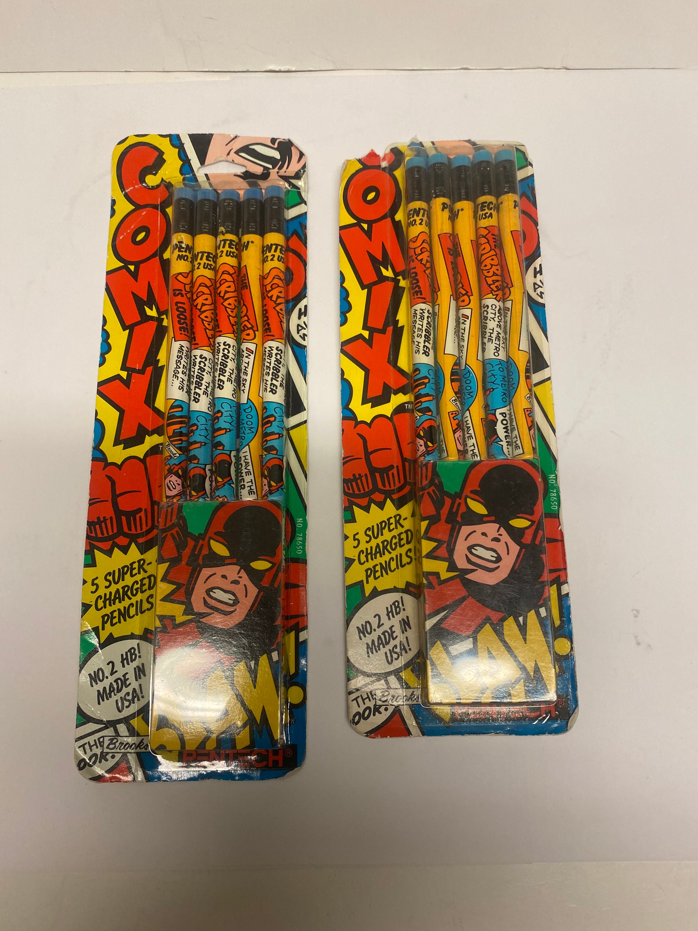 Vintage Pencils, Pentech Comix Pencils, Scribbler Pencil, No. 2, Bonded ...