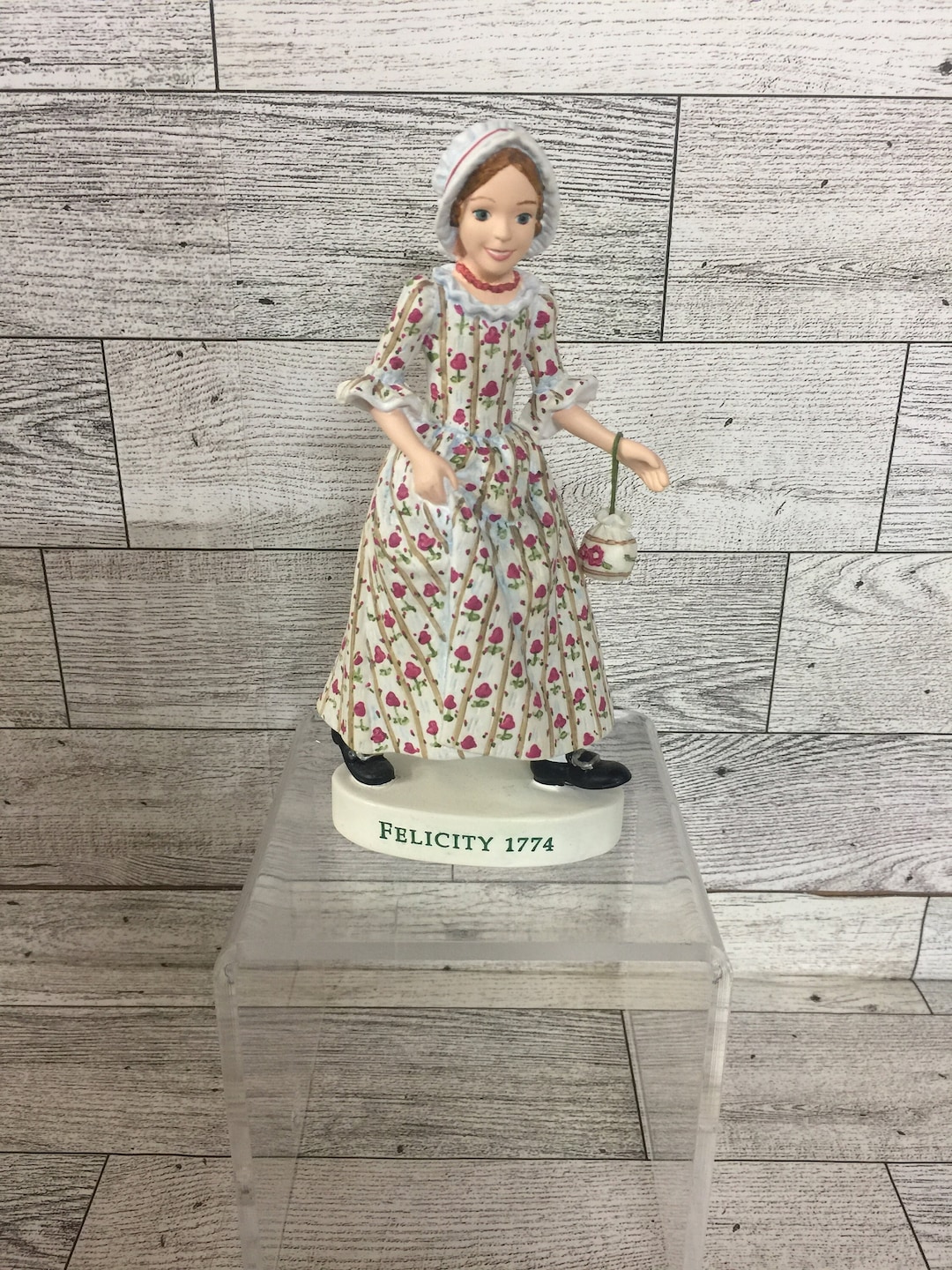 Vintage Felecity American Girl Figurine 2002 Felecity 1774 Handcrafted Figurine Hallmark