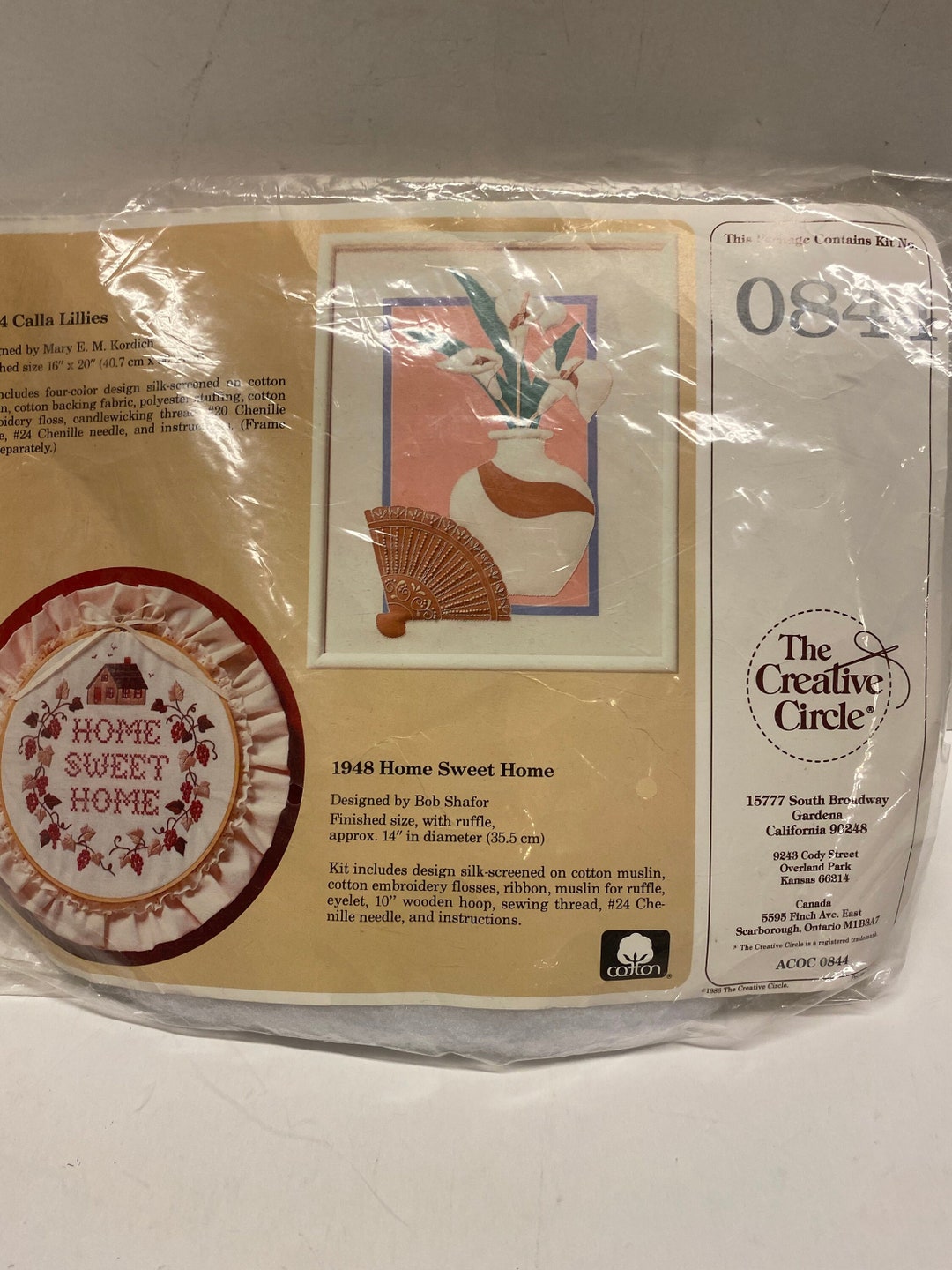 Vintage Calla Lillies Cross Stitch Kit: the Creative Circle, New - Etsy