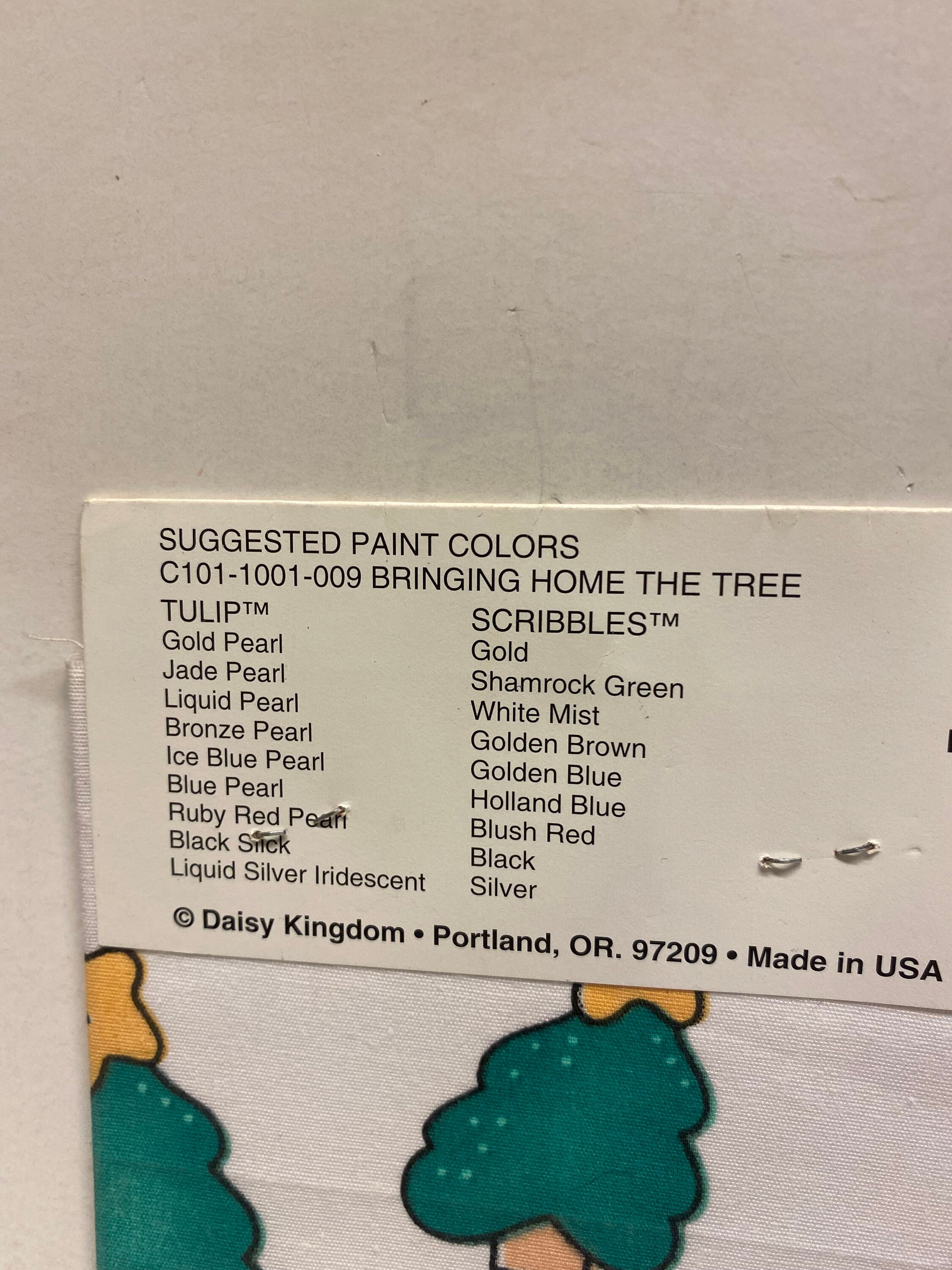 Vintage Daisy Kingdom, Bring Home the Tree, No-sew Fabric Applique, C101-1001-009, Christmas ...